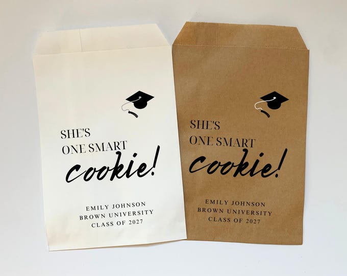 25 She's One Smart Cookie Graduation Party Favors, Graduation Favor ...
