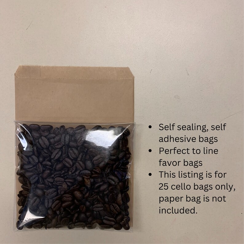 5 X 6.2" (13 X 16cm) Clear Self-seal Bags - Pack of 25 - Etsy