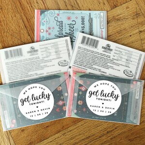 20 Get Lucky Tonight Lottery Ticket Favor Bag || Personalized Wedding ...