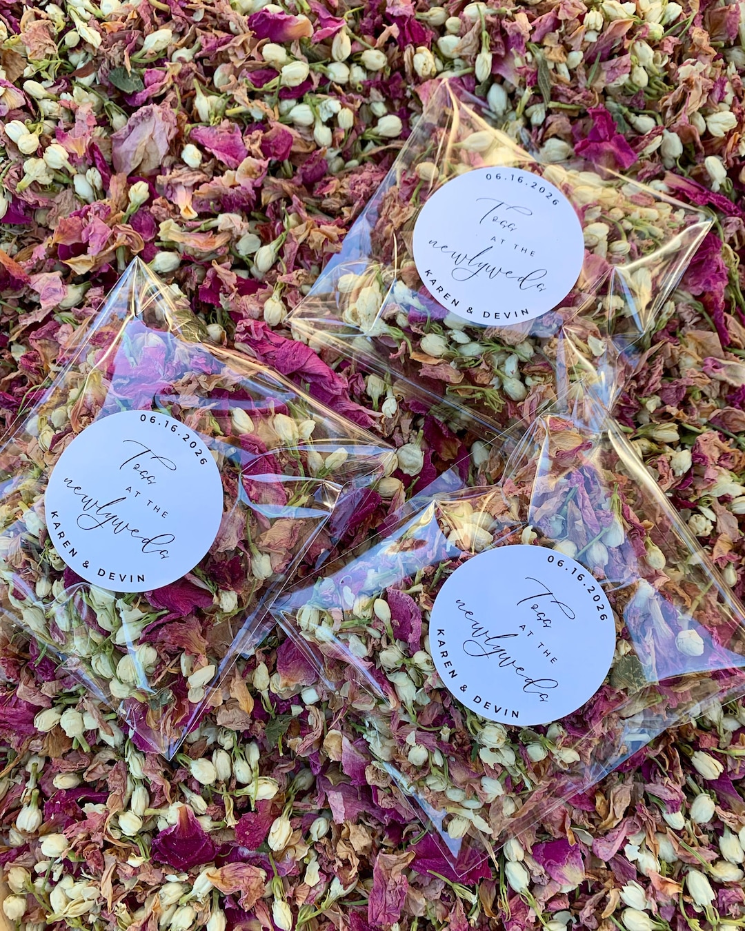 1 Liter Wedding Confetti With Customized Labels and Bags Biodegradable ...