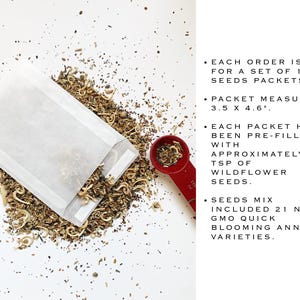 12 Wildflower Seed Packets | Personalized Seed Packets Favor for Bridal ...