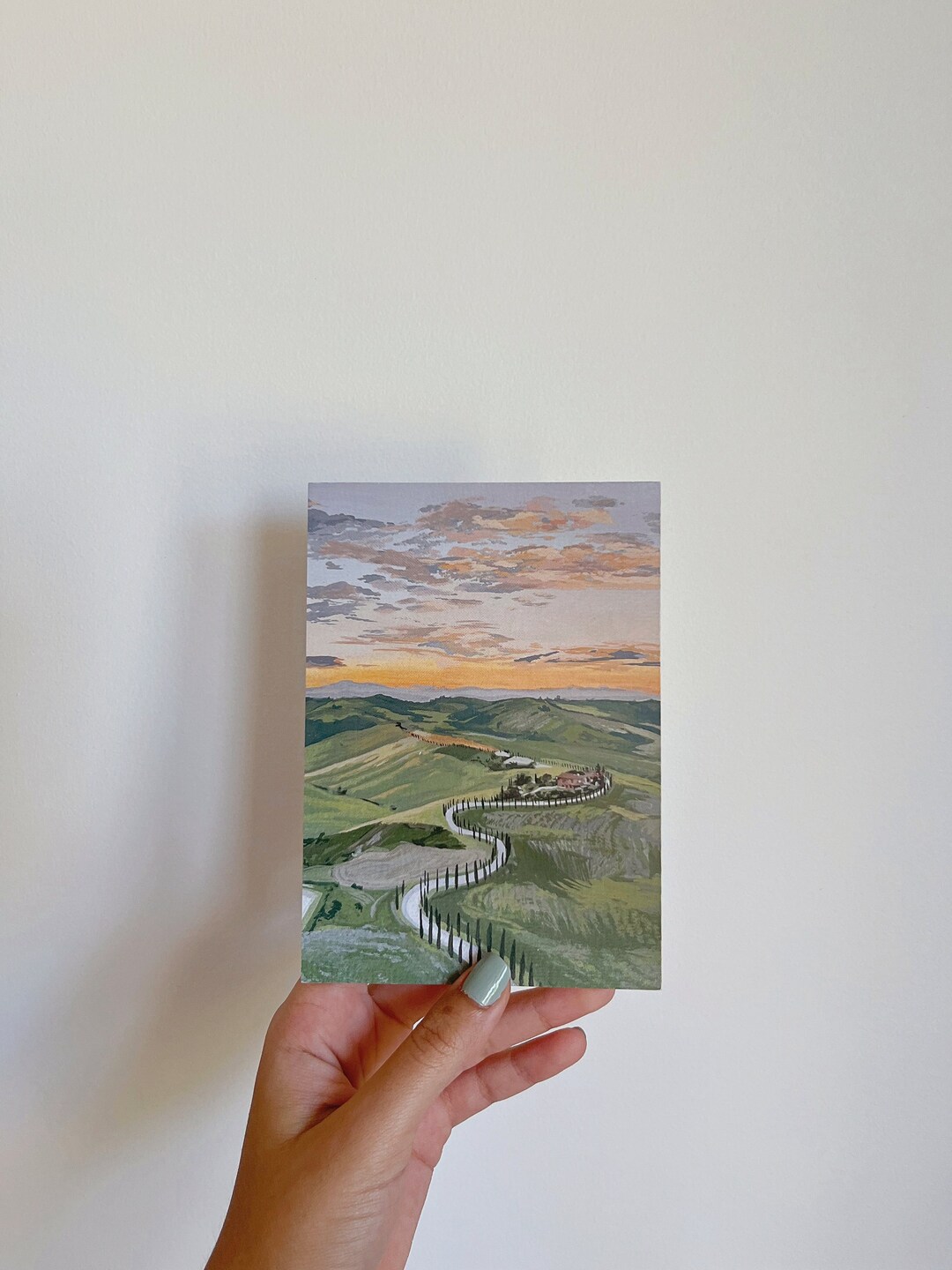 Postcard Art Print | A6 (4"x6") | Mini Print | Gouache Landscape | Wall ...