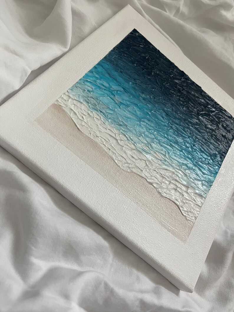 Textured Art Minimalistic Ocean Art Beach Art Home - Etsy