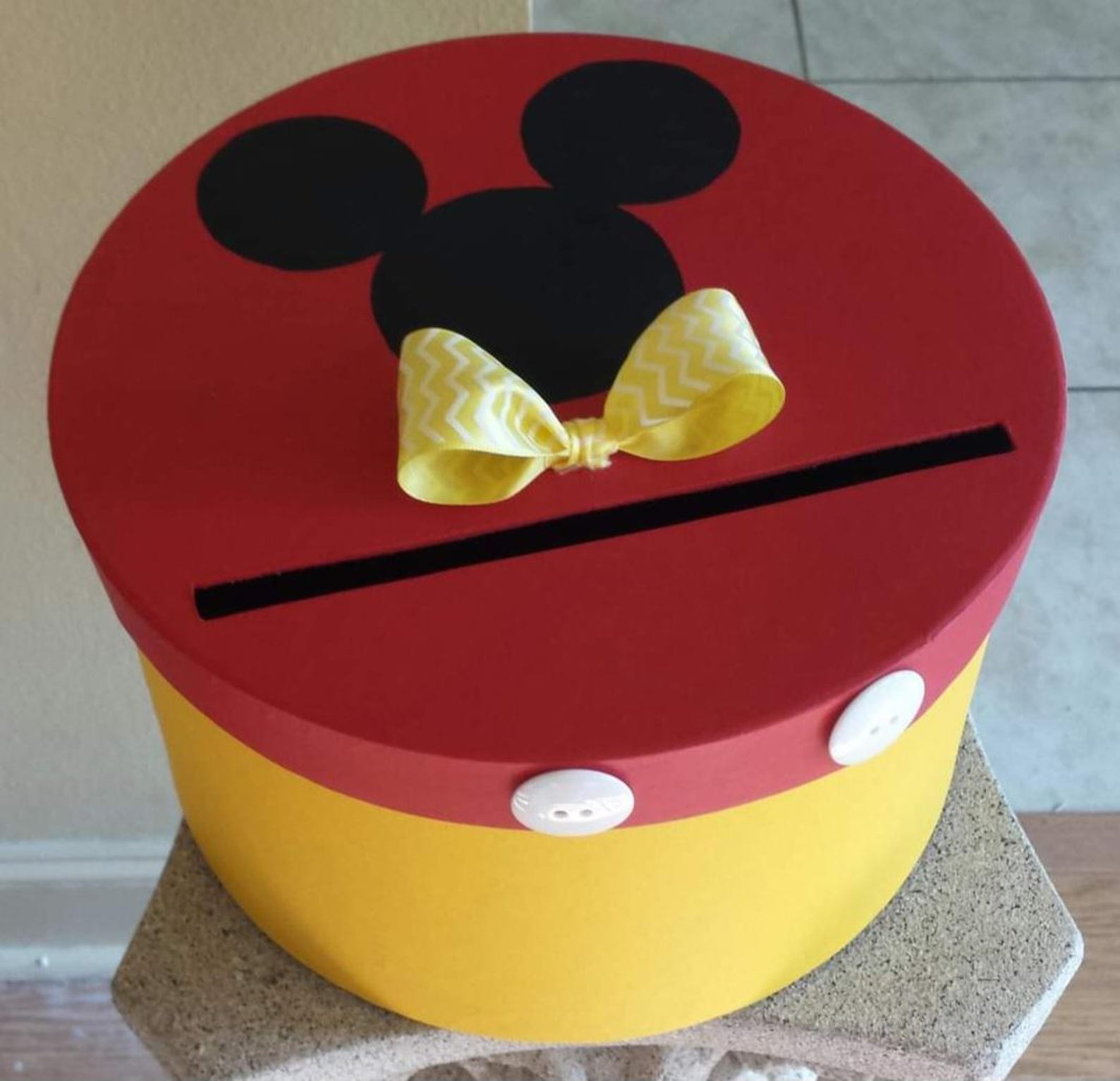 Mickey Mouse or Minnie Mouse Card Box Perfect for a Birthday Party or ...