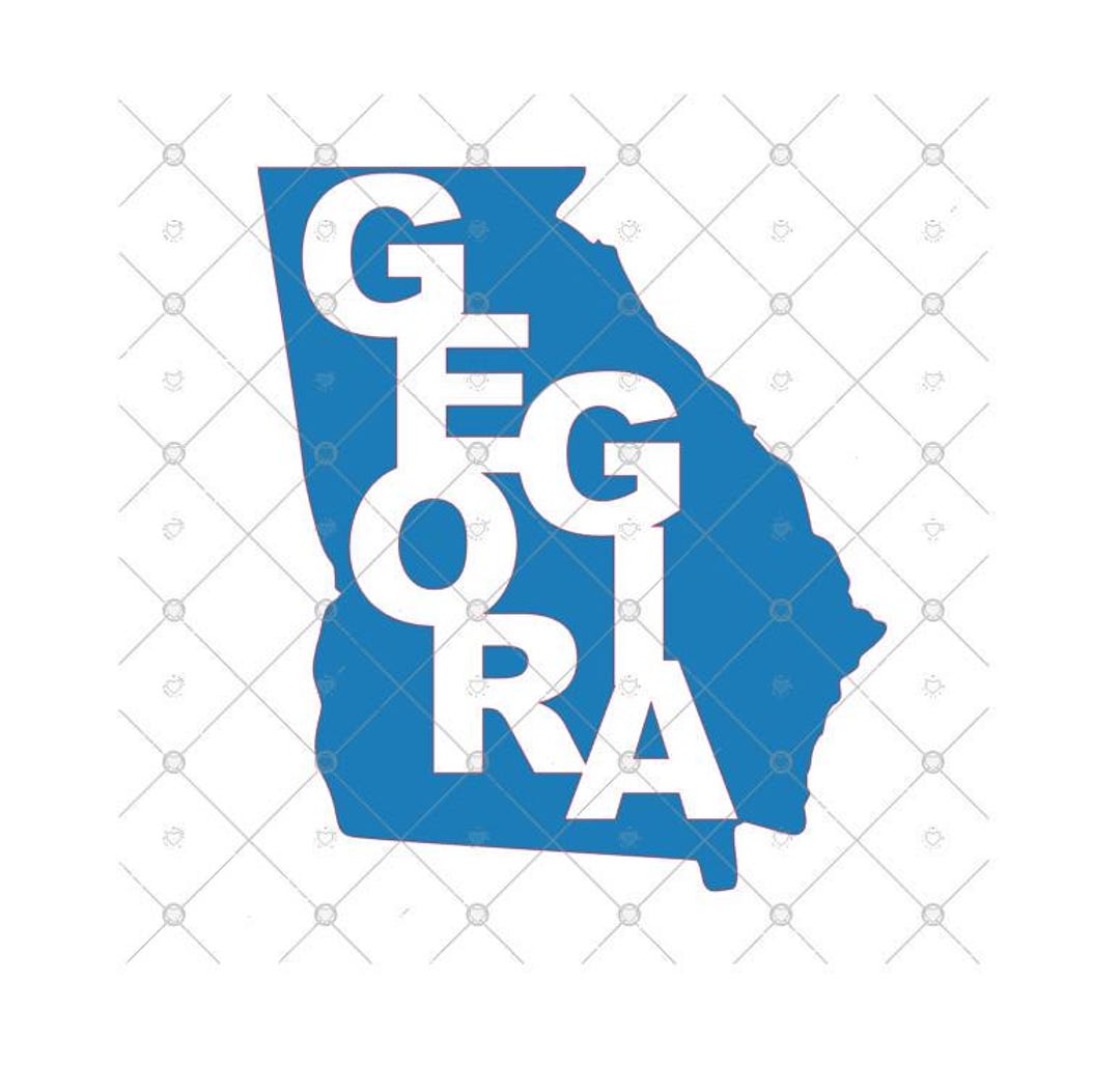 Georgia State Decal SVG, State of Georgia Silhouette Sticker SVG File ...