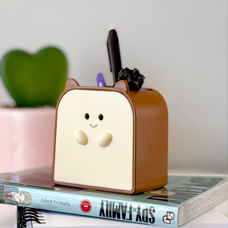 Kawaii Bread Shaped Pen Holder and Desk Organizer, Cute Gift - Etsy