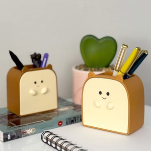 Kawaii Bread Shaped Pen Holder and Desk Organizer, Cute Gift - Etsy