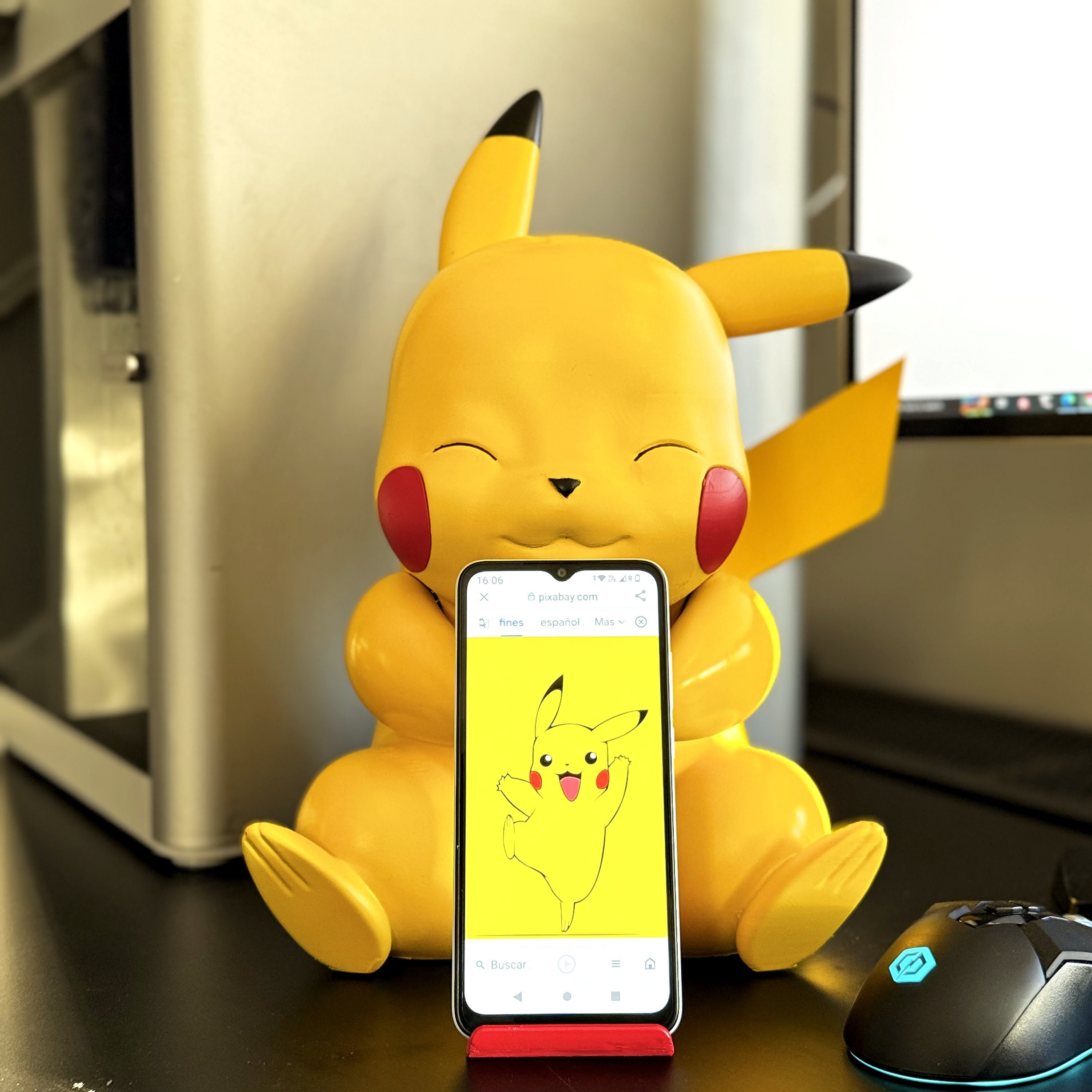 Pikachu Life Size Controller, Phone and Drink Holder Stand - Perfect ...
