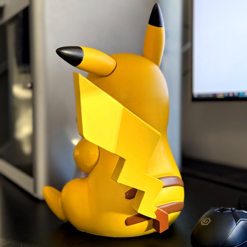 Pikachu Life Size Controller, Phone and Drink Holder Stand - Perfect Gamer Room Décor and Office ...