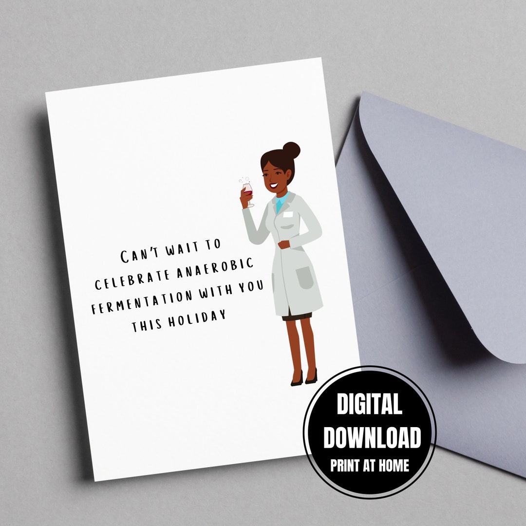 Funny Biology Card Printable, Science Inspired Holiday Note, Great for ...