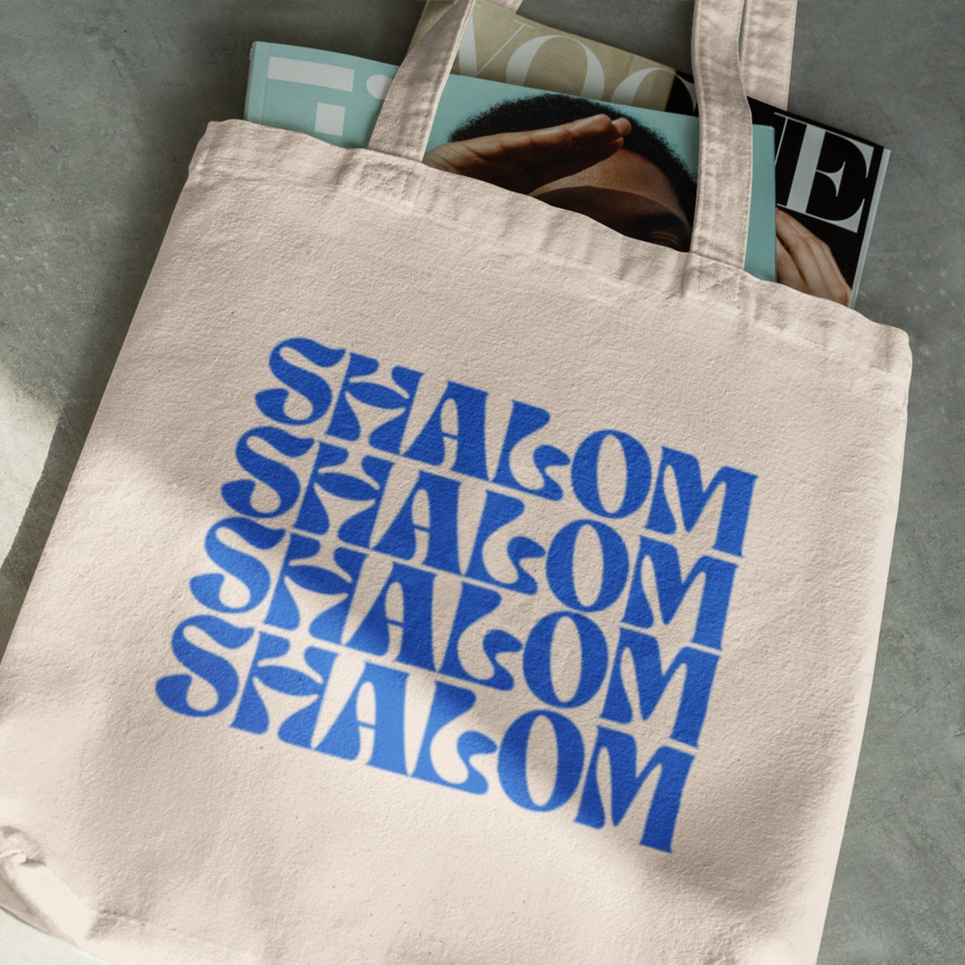 Shalom Tote Bag Jewish Tote, Jewish Tote Bag, Judaica, Jewish Gift, Ima ...