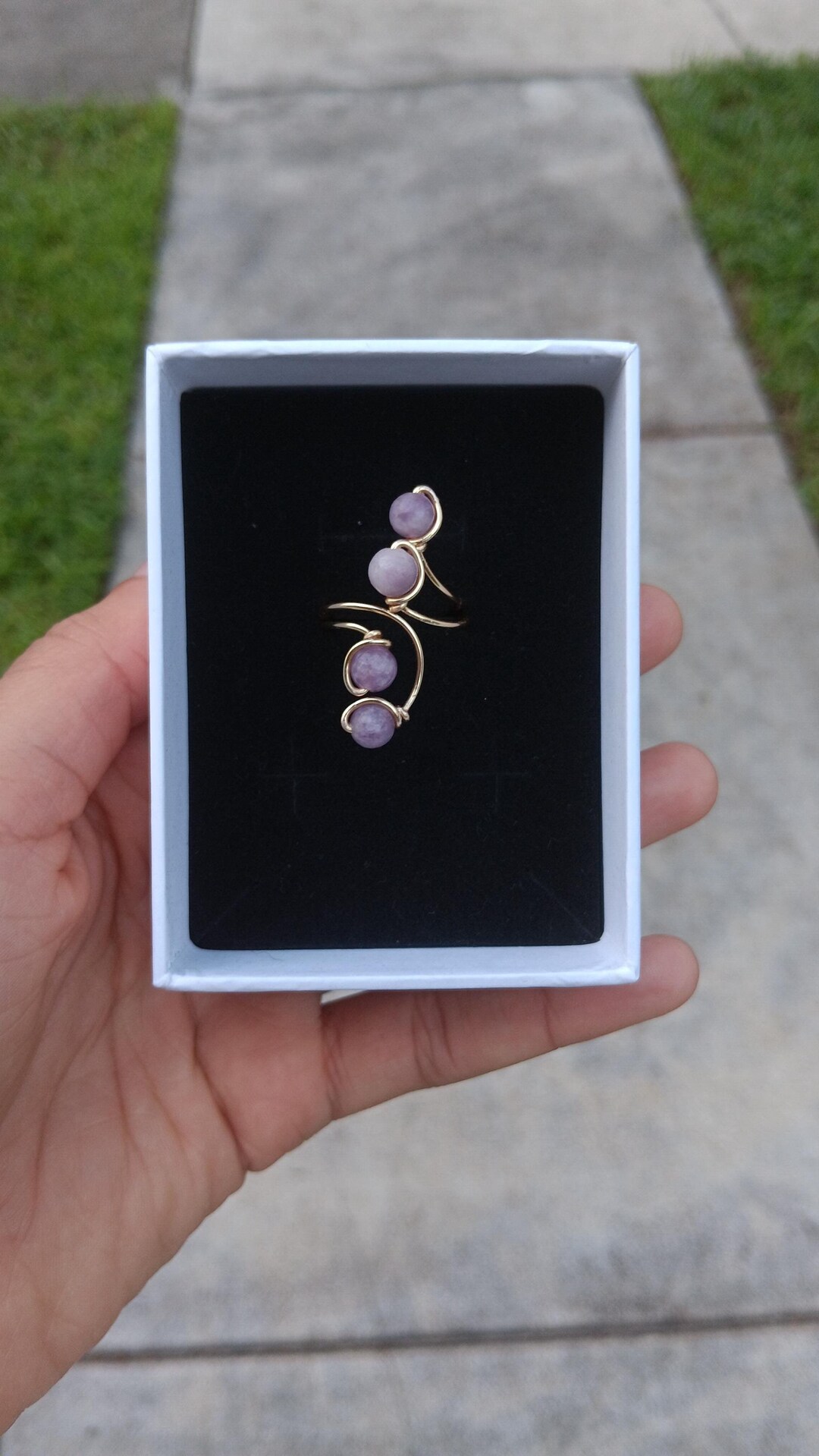 Purple Mica Ring - Etsy