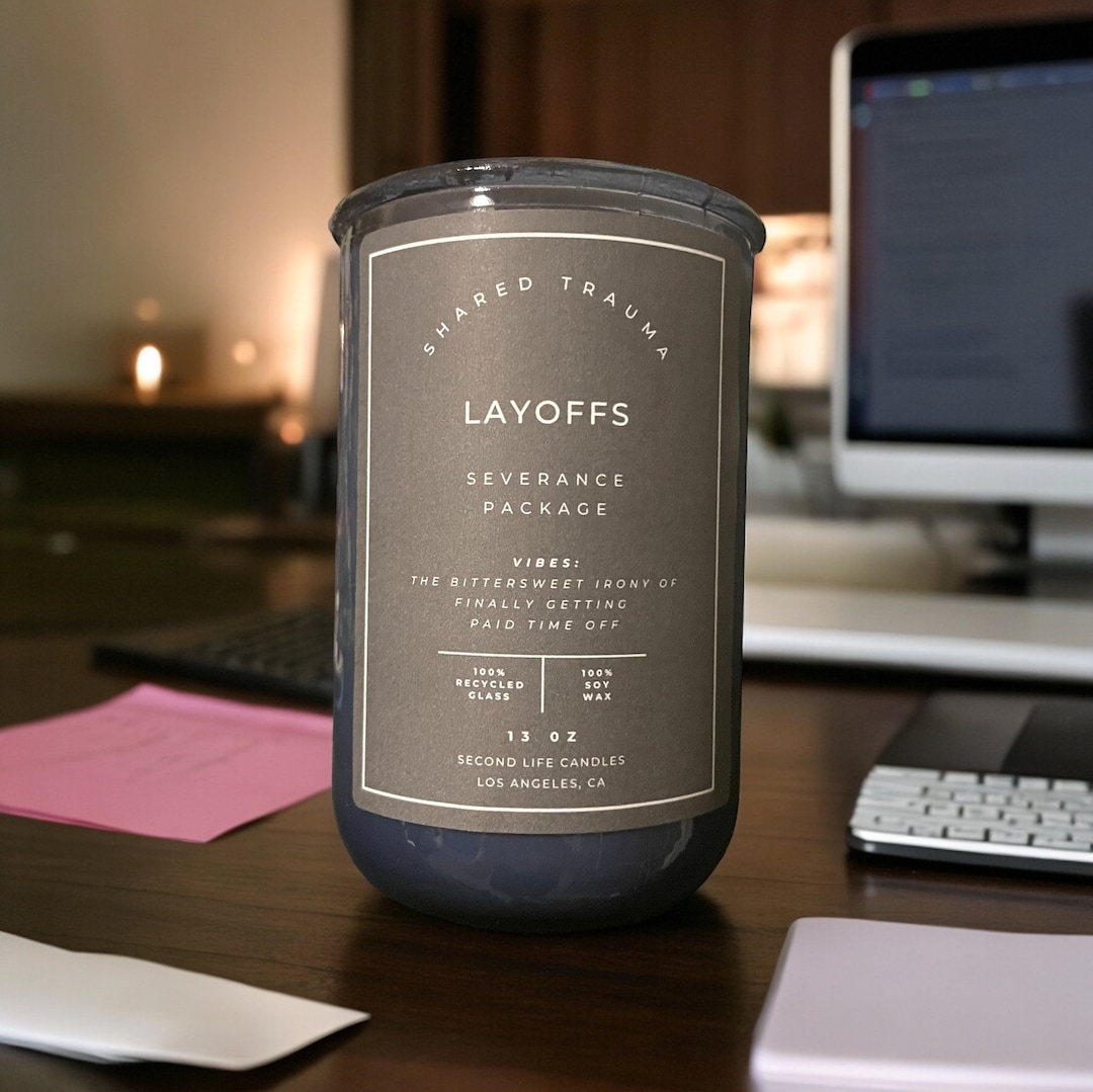 Layoffs Candle - "shared Trauma" 13 Oz. Wood Wick Soy Luxury Candle - Etsy