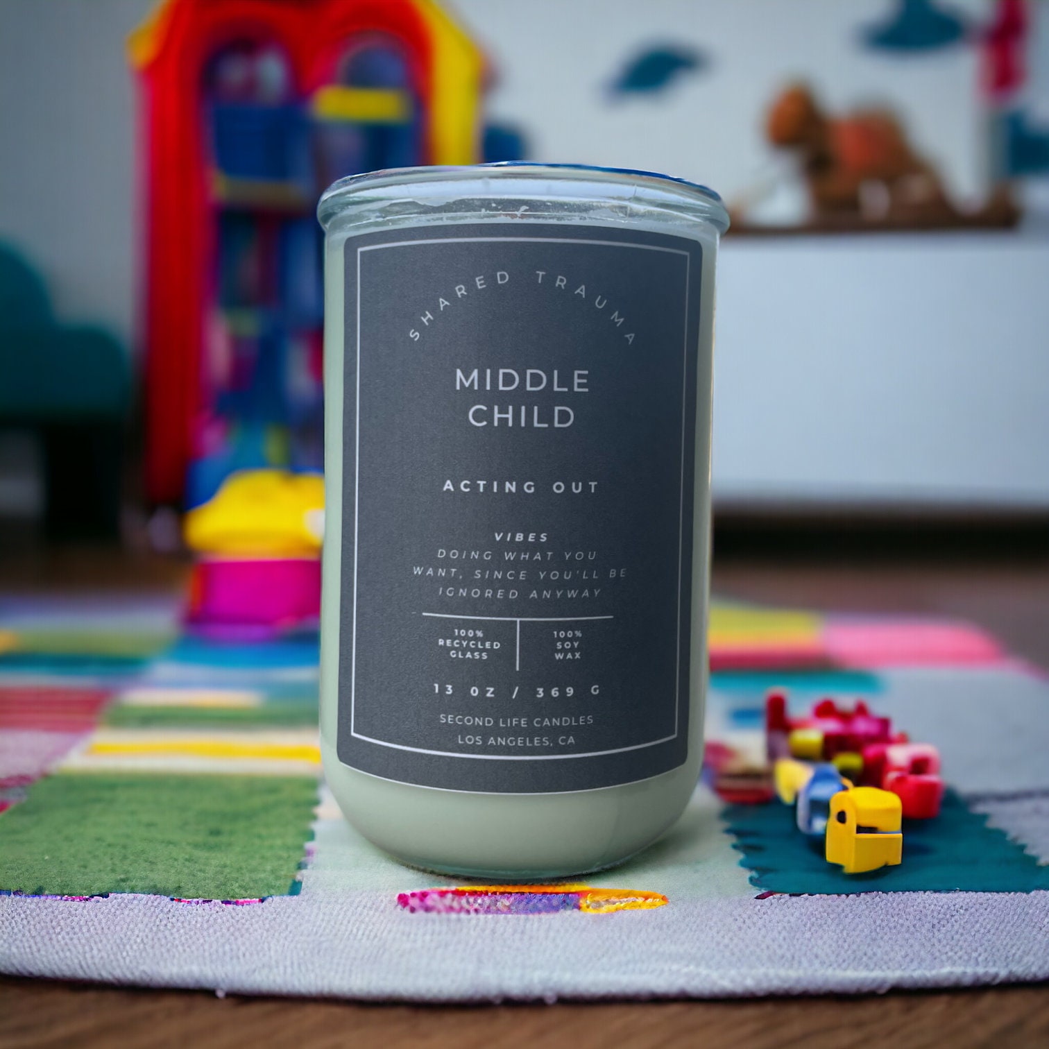 Middle Child Candle - "shared Trauma" 12.5 Oz. Wood Wick Soy Luxury ...