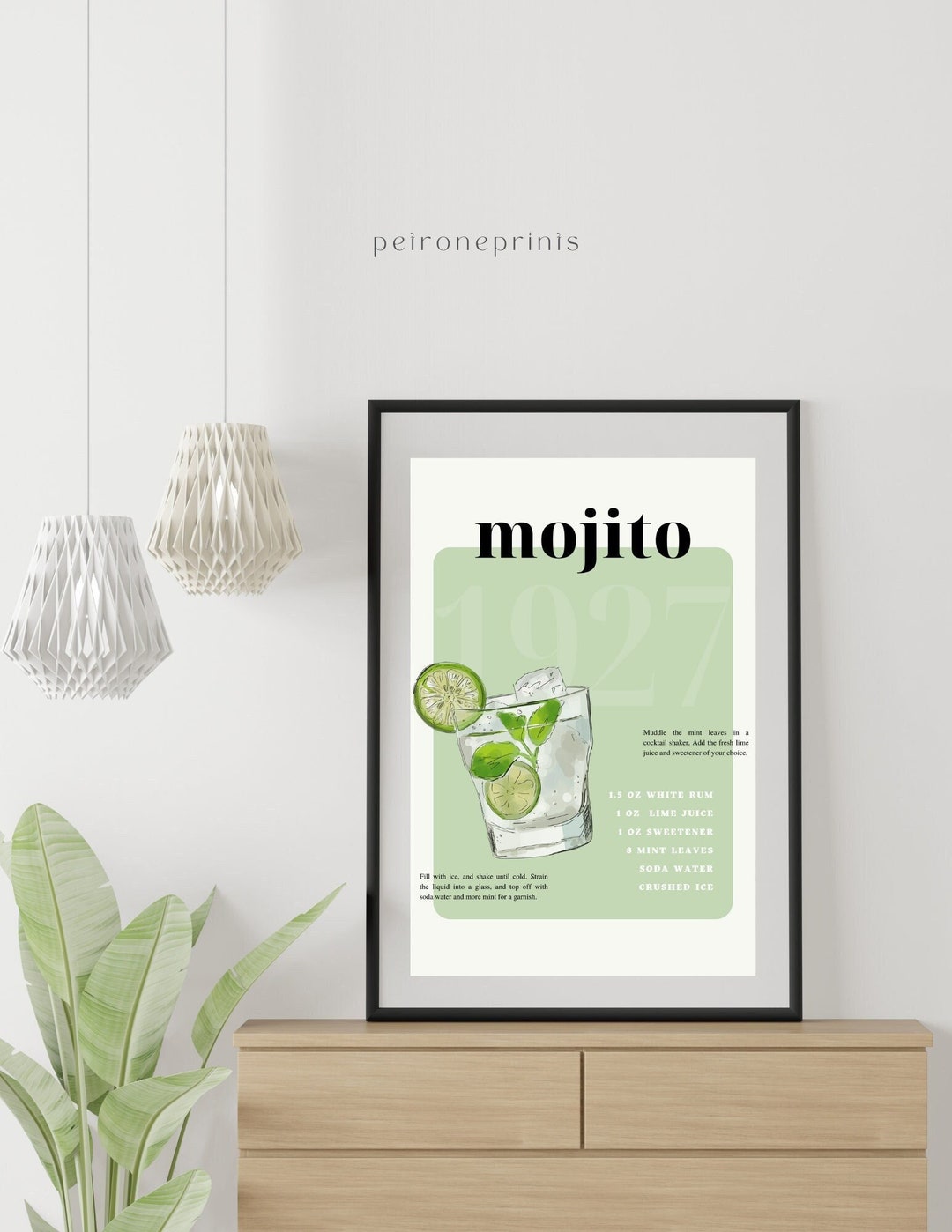 Mojito Cocktail Poster *DIGITAL DOWNLOAD* - Etsy
