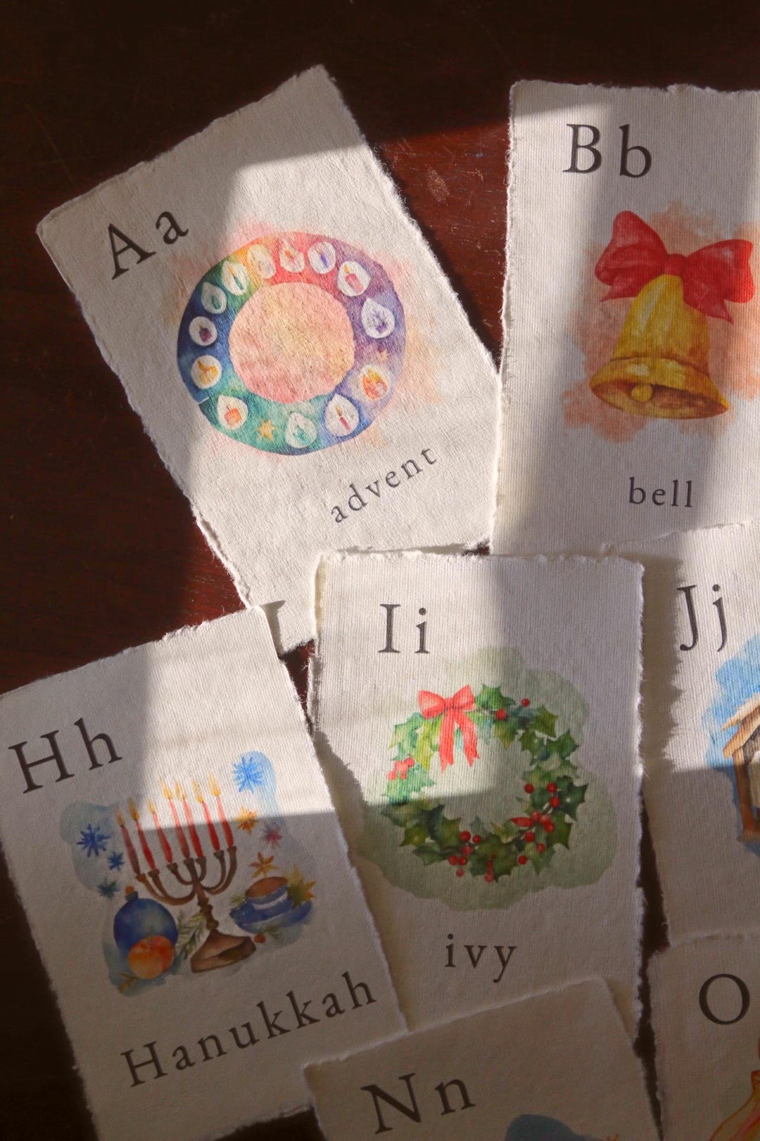 Holiday Alphabet Cards - Etsy