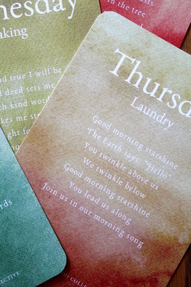 Daily Rhythm + Meal Blessing - Etsy