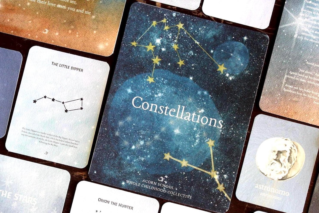 Constellations Bilingual Unit Study: Flashcards & Story - Etsy