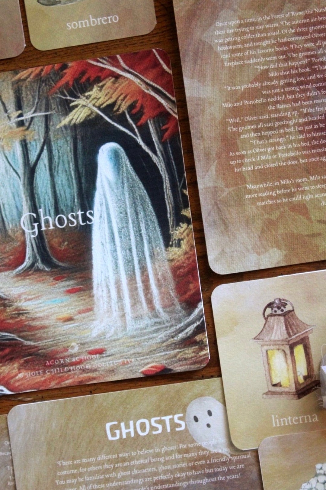 Ghosts Bilingual Unit Study: Flashcards & Story (PDF Pattern) - Etsy