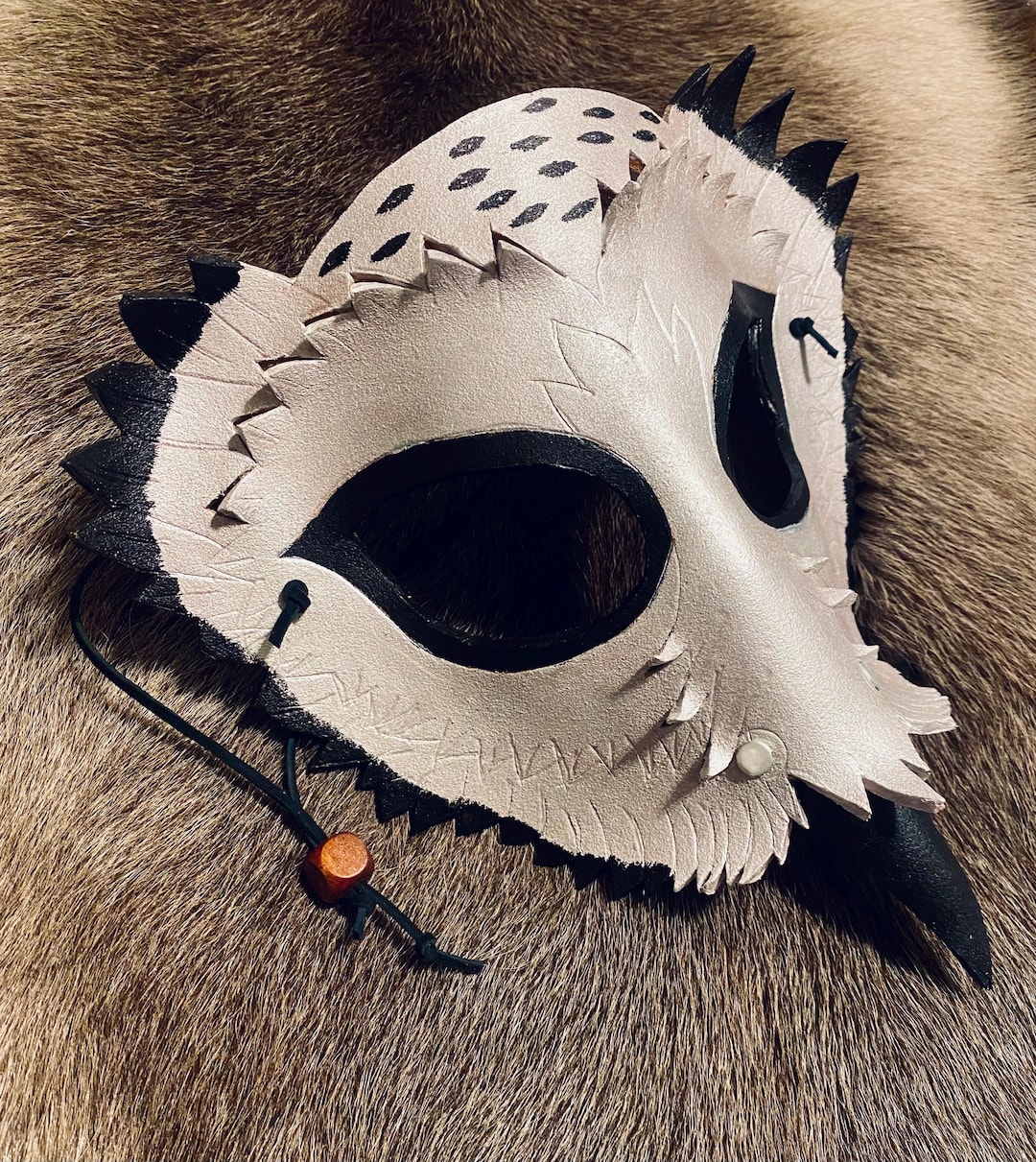 MADE TO Order-leather Snowy Owl Mask | Spirit Animal | Masquerade Mask ...
