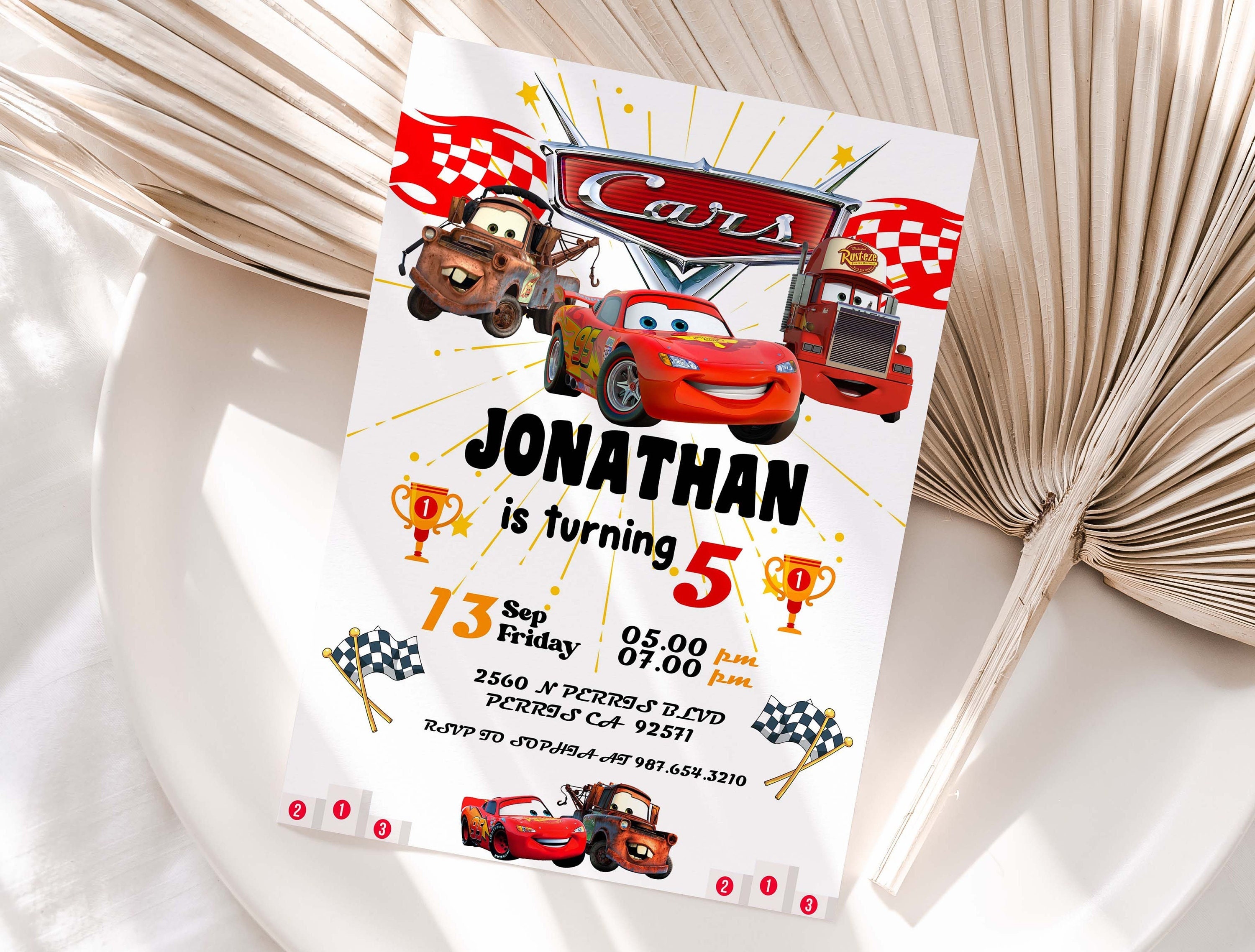 Disneys Cars Invitation - Etsy