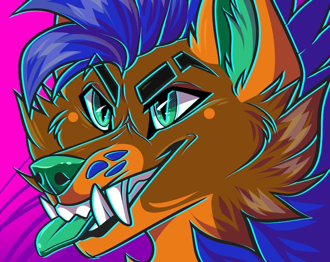 Stylized Fursona Icon CUSTOM Snootnsuits - Etsy