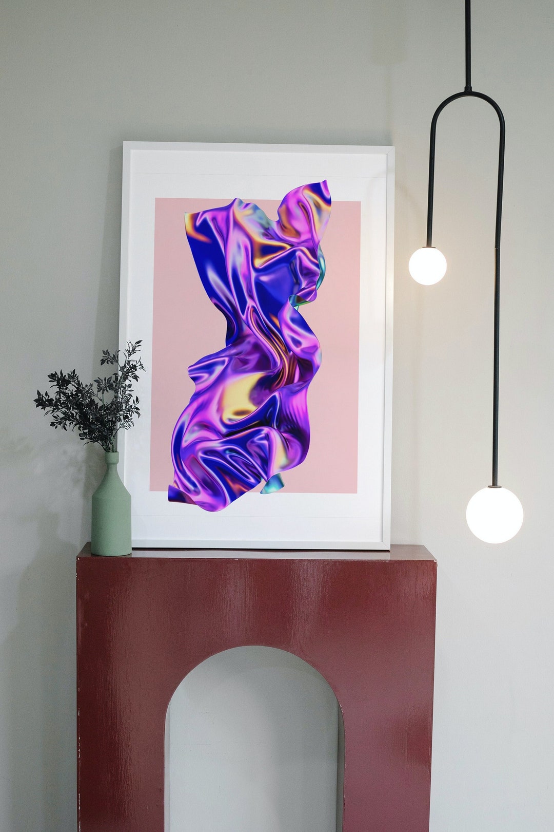 Poster Holographic Wall Art Digital Design Creation Original Floating ...