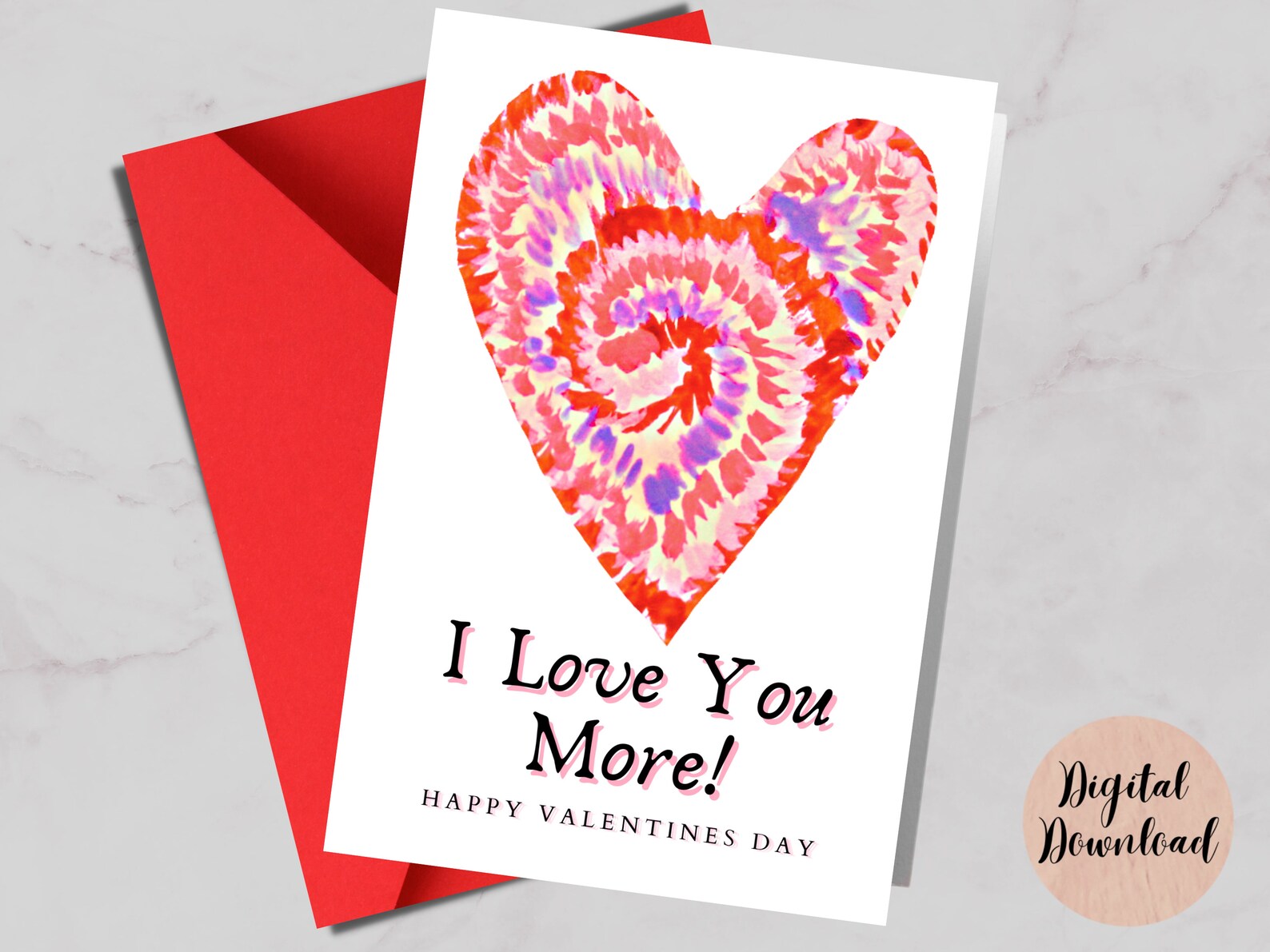 I Love You More Card Cute Love Card Valentine's Day - Etsy