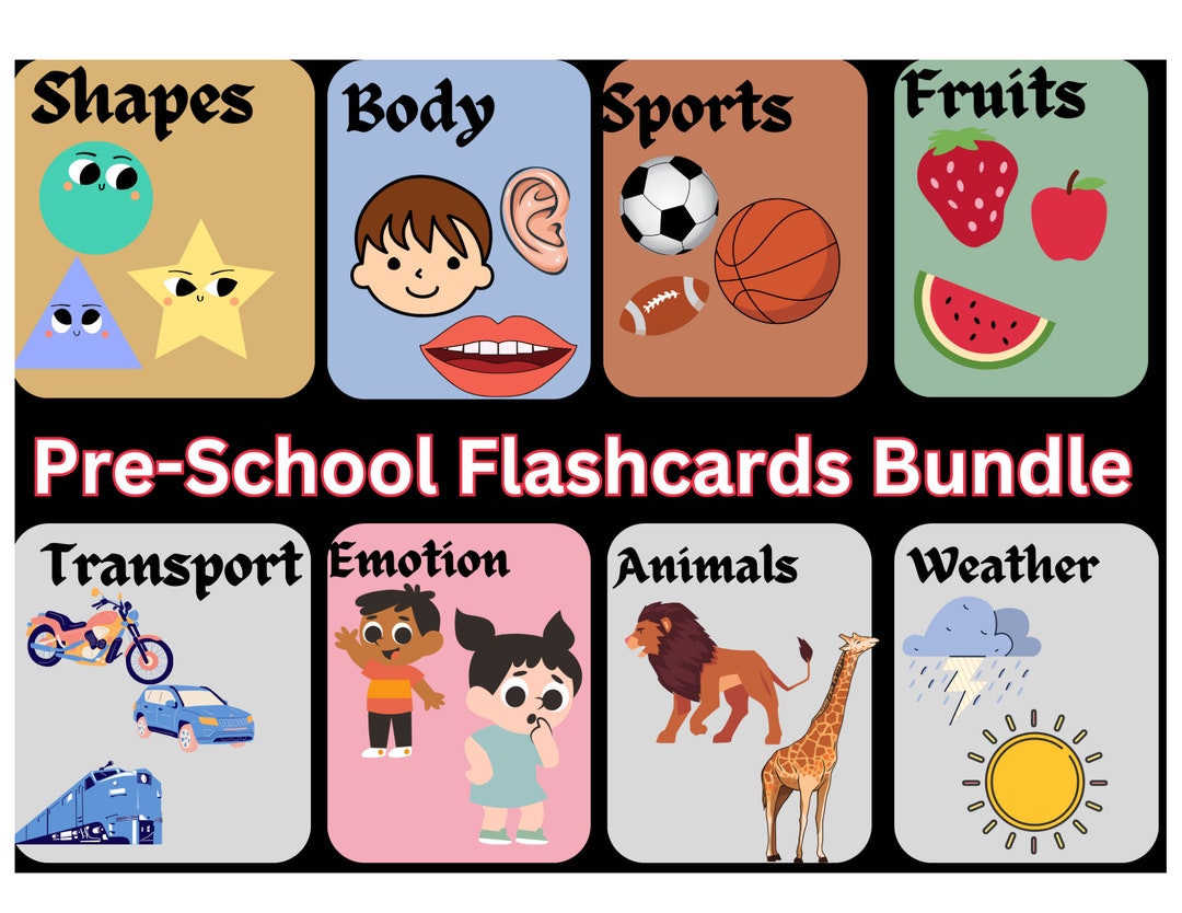 Preschool Flashcards Montessori Flashcards Animal Weather - Etsy