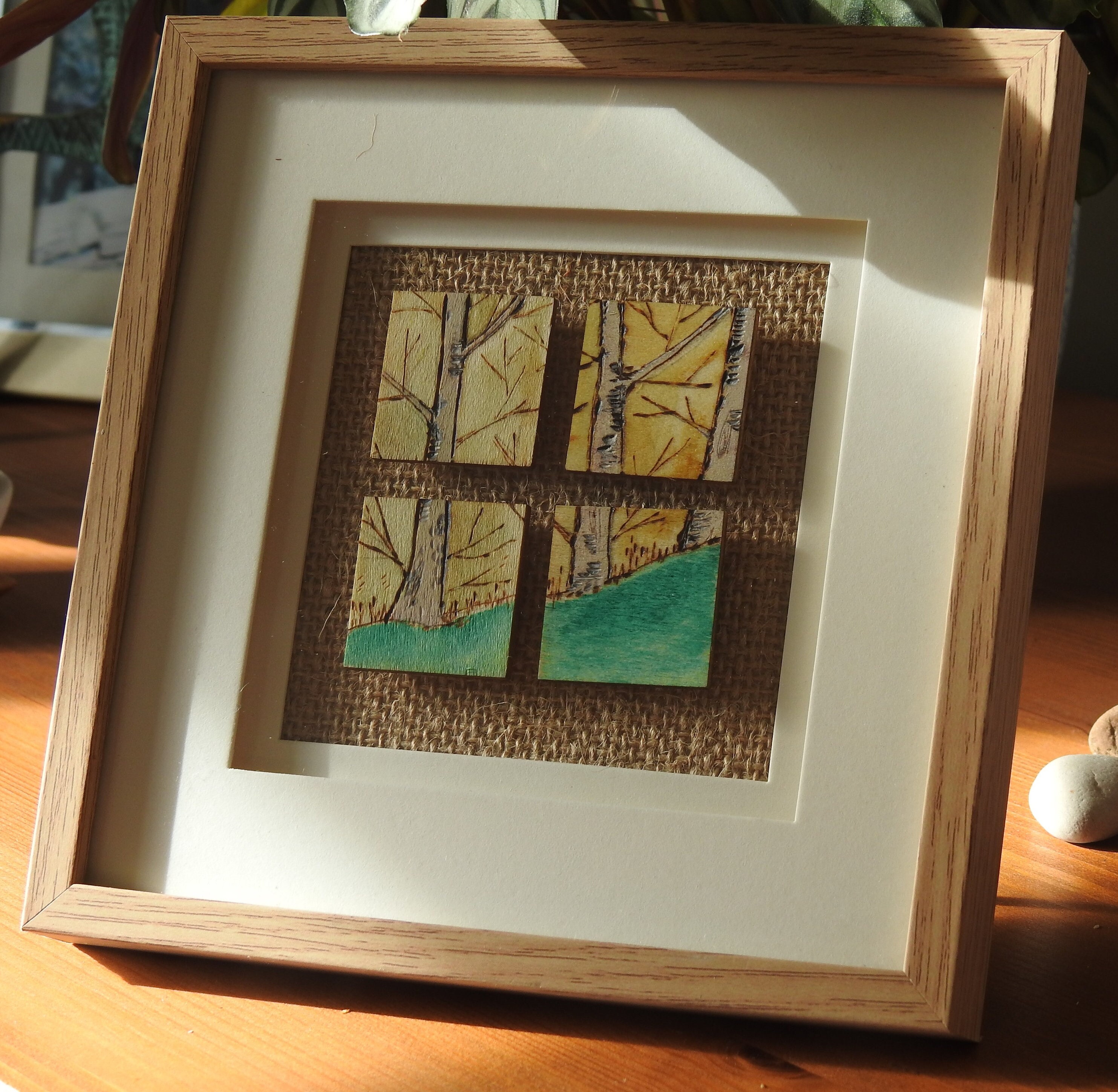 Framed Pyrography Birch Trees - Etsy