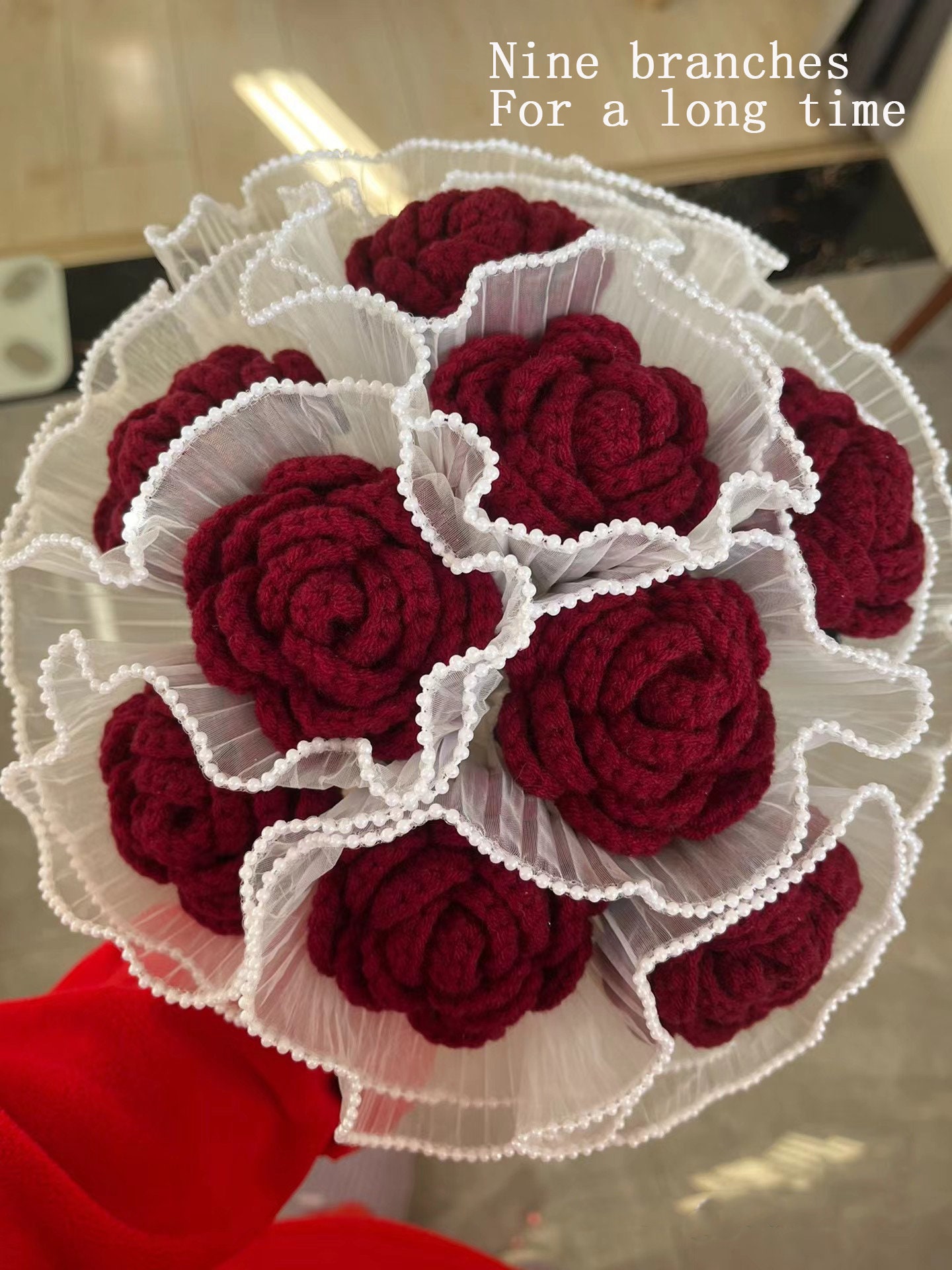 Woolen Knitting Rose Flower,alentine's Day Gift,gift for Girlfriend ...