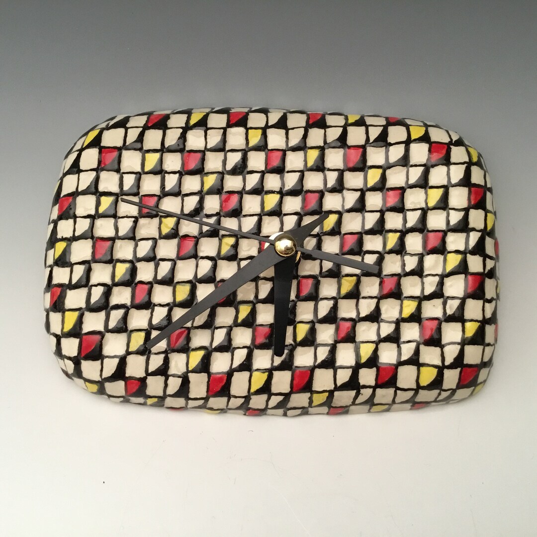 Clock, Wallclock, Mcm, Retro, Ceramic Clock, Modern Art, Home Decor ...