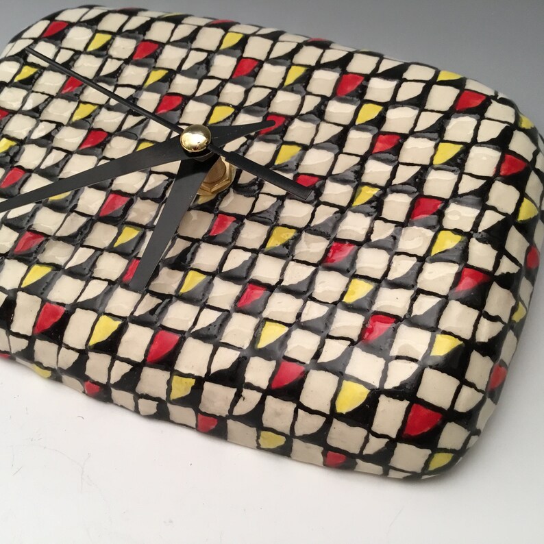 Clock, Wallclock, Mcm, Retro, Ceramic Clock, Modern Art, Home Decor ...