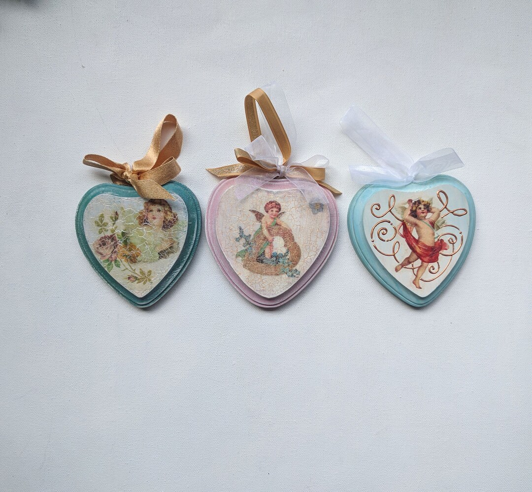 Vintage Styled Heart, Wooden Painted Heart-shaped Pallet, Antique ...