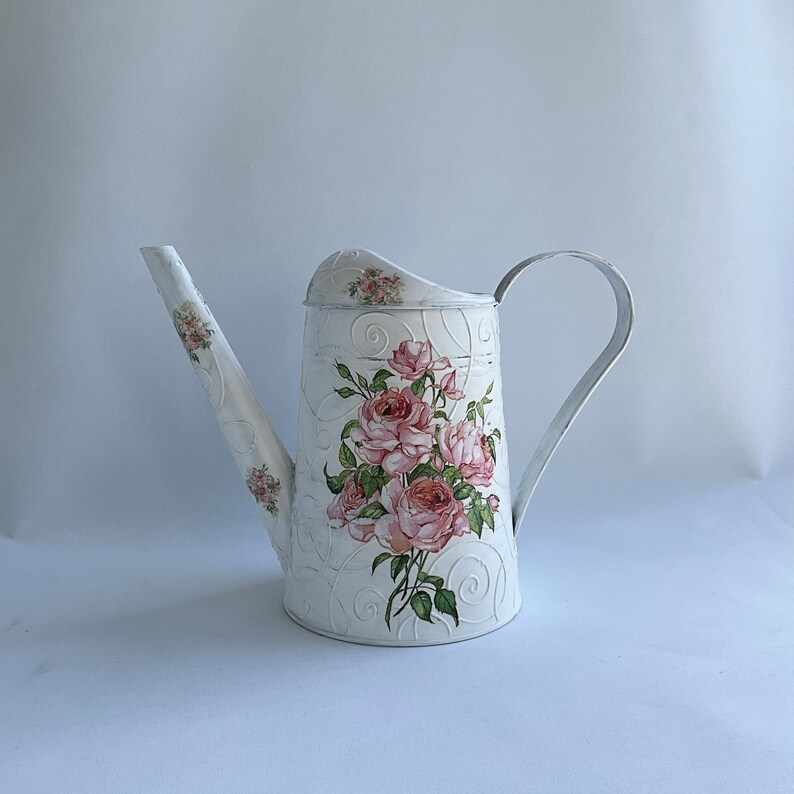 Rose Watering Can, Vintage Garden Farmhouse Cottage Watering Pot ...