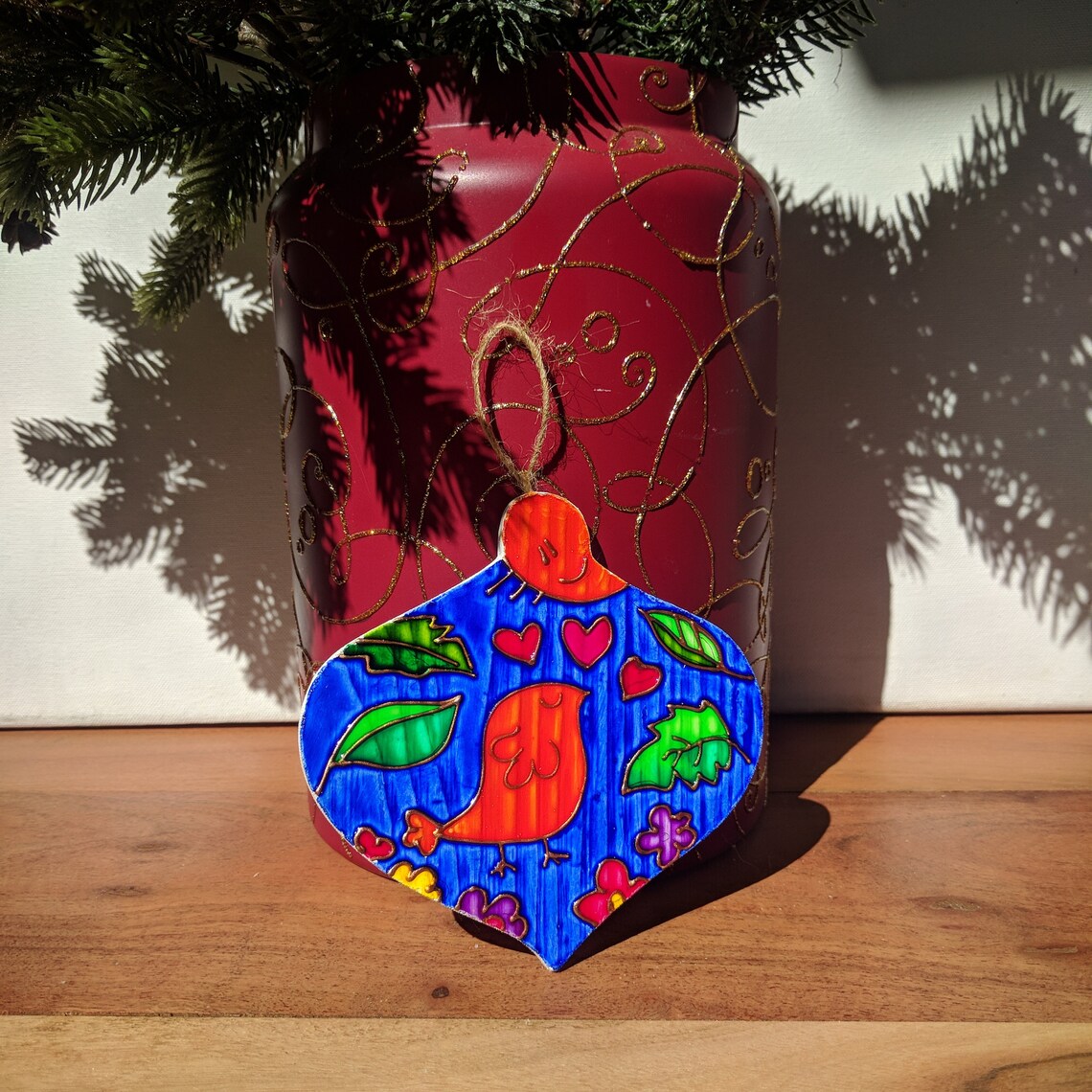 Onion Shaped Christmas Painted Ornament Funny Bird Ornament - Etsy