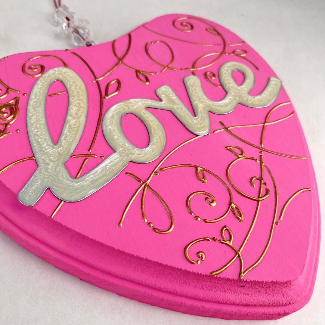 Personalized Heart Shaped Love Wall Sign, Love Confession Wall Decor ...