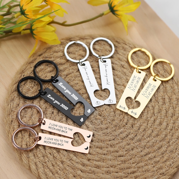 Couples Key Chain - Etsy