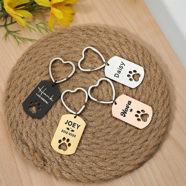 Dog Paw Keychain - Etsy