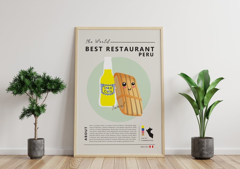 Inca Cola Poster Trendy Funky Retro Peru Wall Art Prints Digital ...