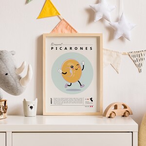 Peru Wall Art Picarones Cartoon Peruvian Sweet Potato Donuts Deco ...