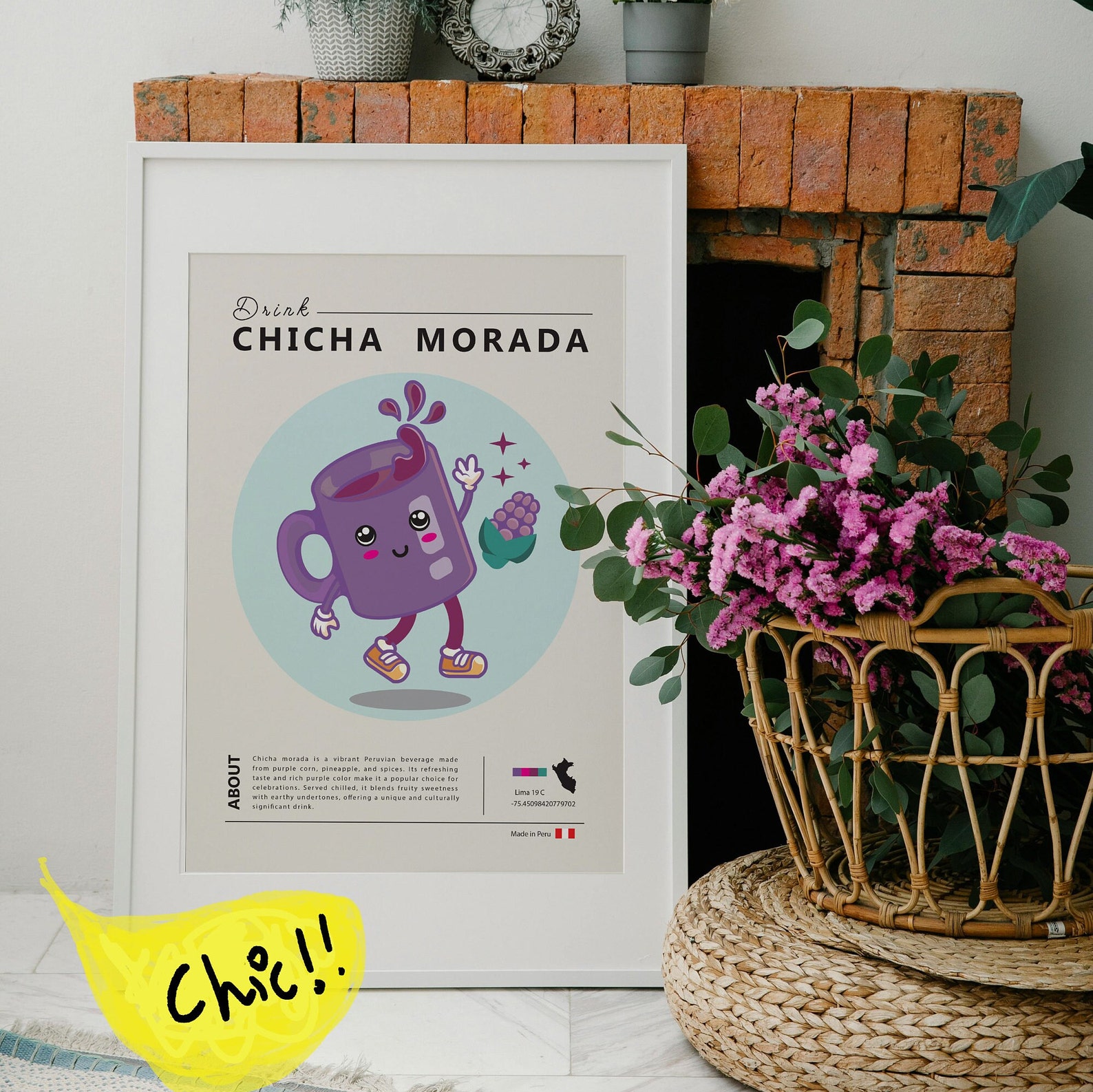 Peru Wall Art Trendy Funky Retro Peruvian Chicha Morada Prints for ...