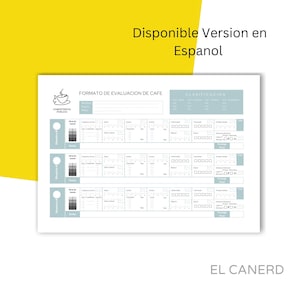 Specialty Coffee Cupping Form Printable Tasting Note Scaa Form Pdf Jpg ...