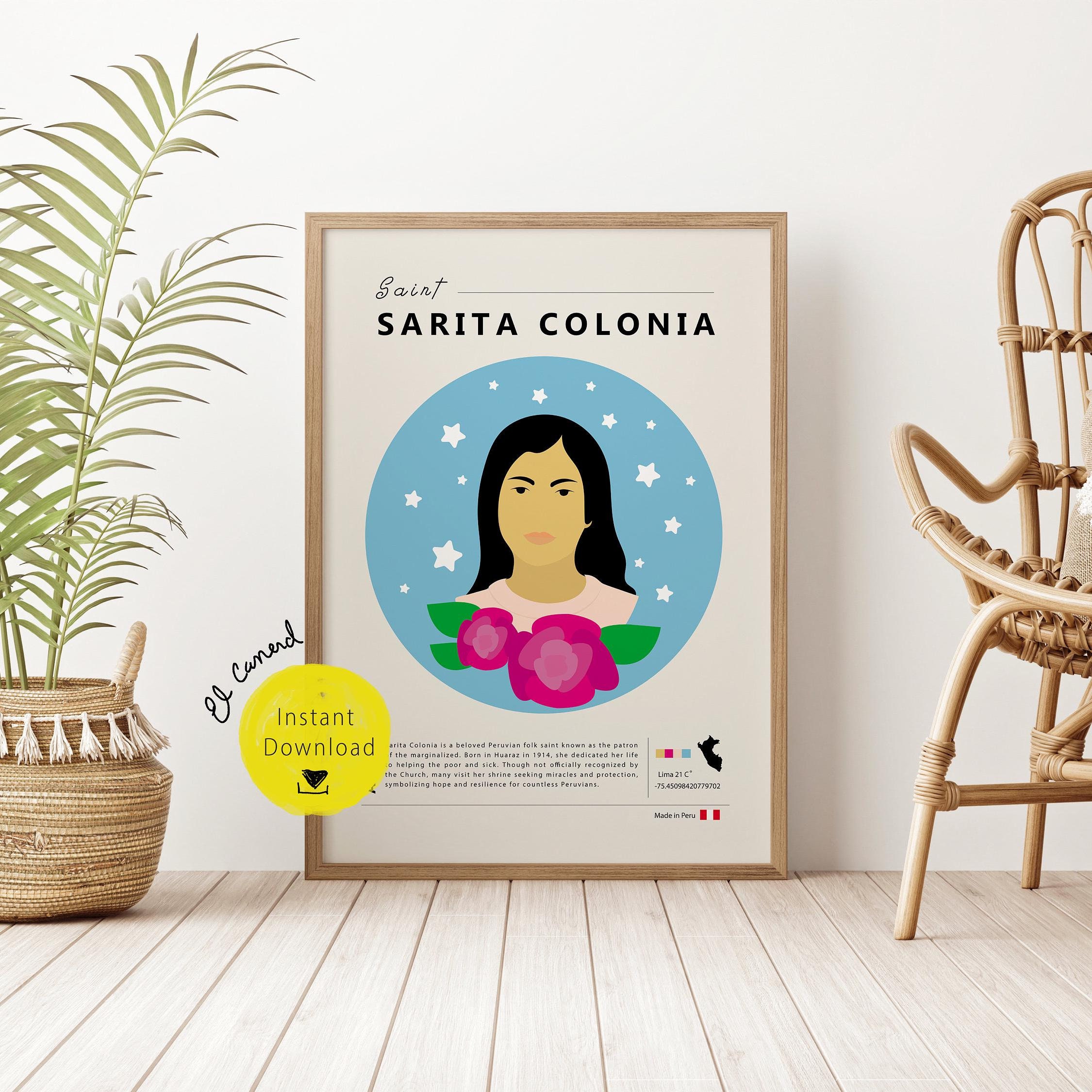 Sarita Colonia Wall Art Peruvian Print Catholic Chicha Culture Decor St ...