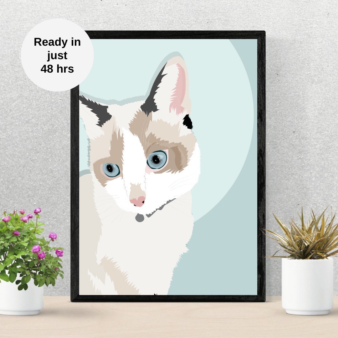 Custom Pet Illustration, Family Pet Portrait Illustration, Couple Pet ...