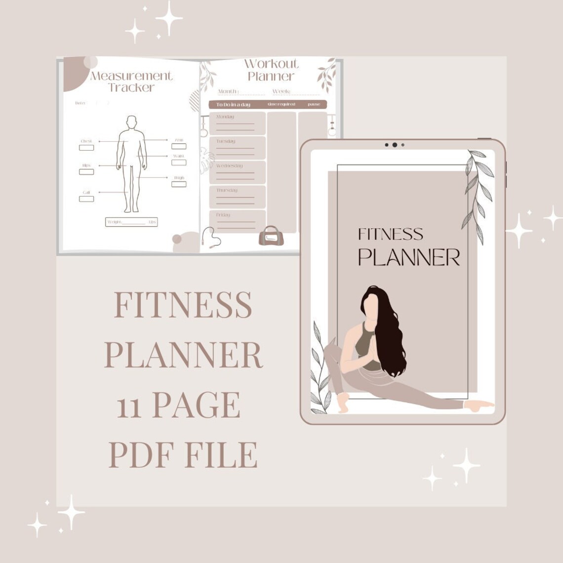 Weekly Workout Planner, Fitness Tracker, Health Digital Planner ...