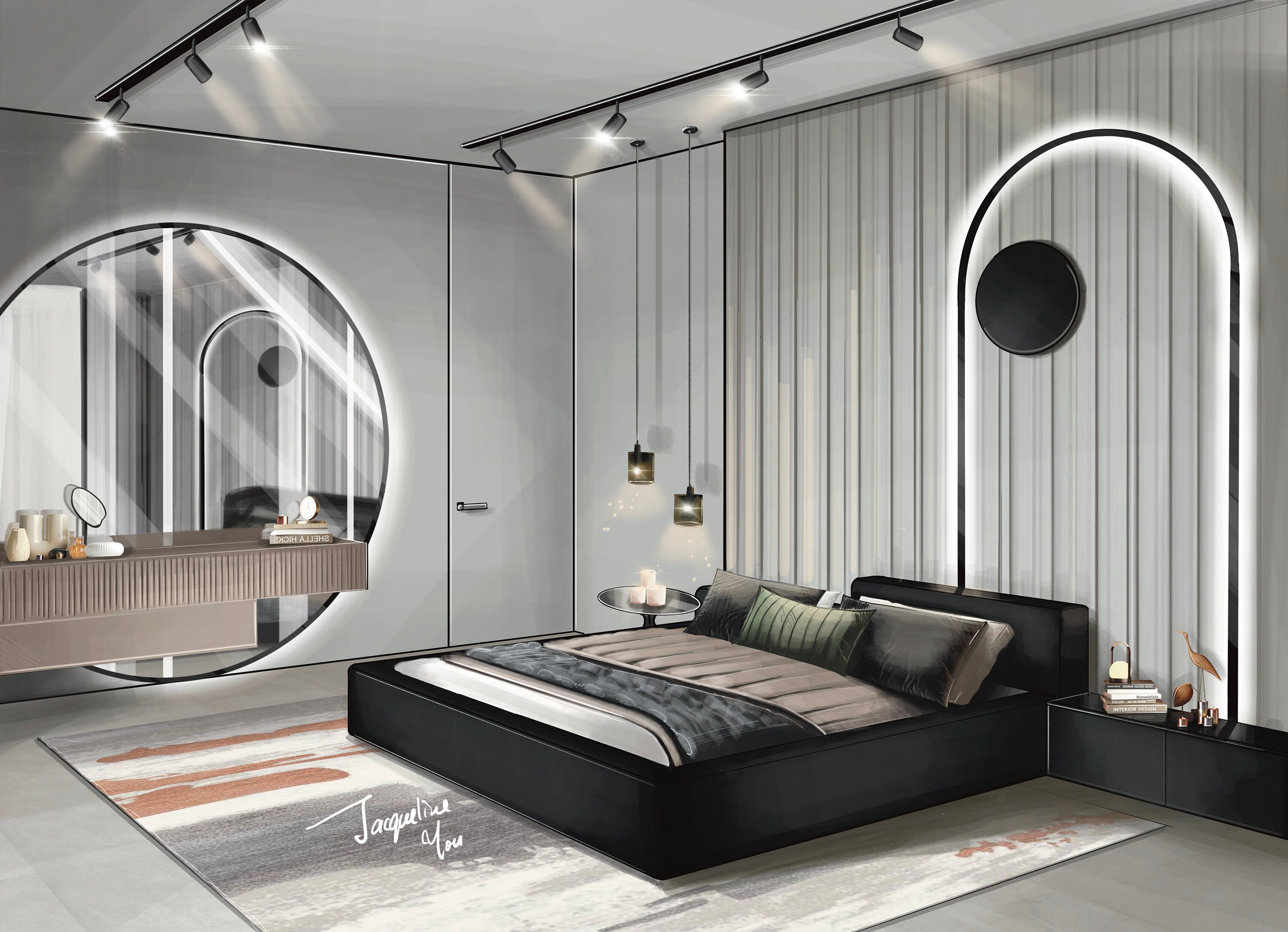 3d Perspective Render, Digital Hand Sketch, Residential, Commercial, Instant Download, Interior ...