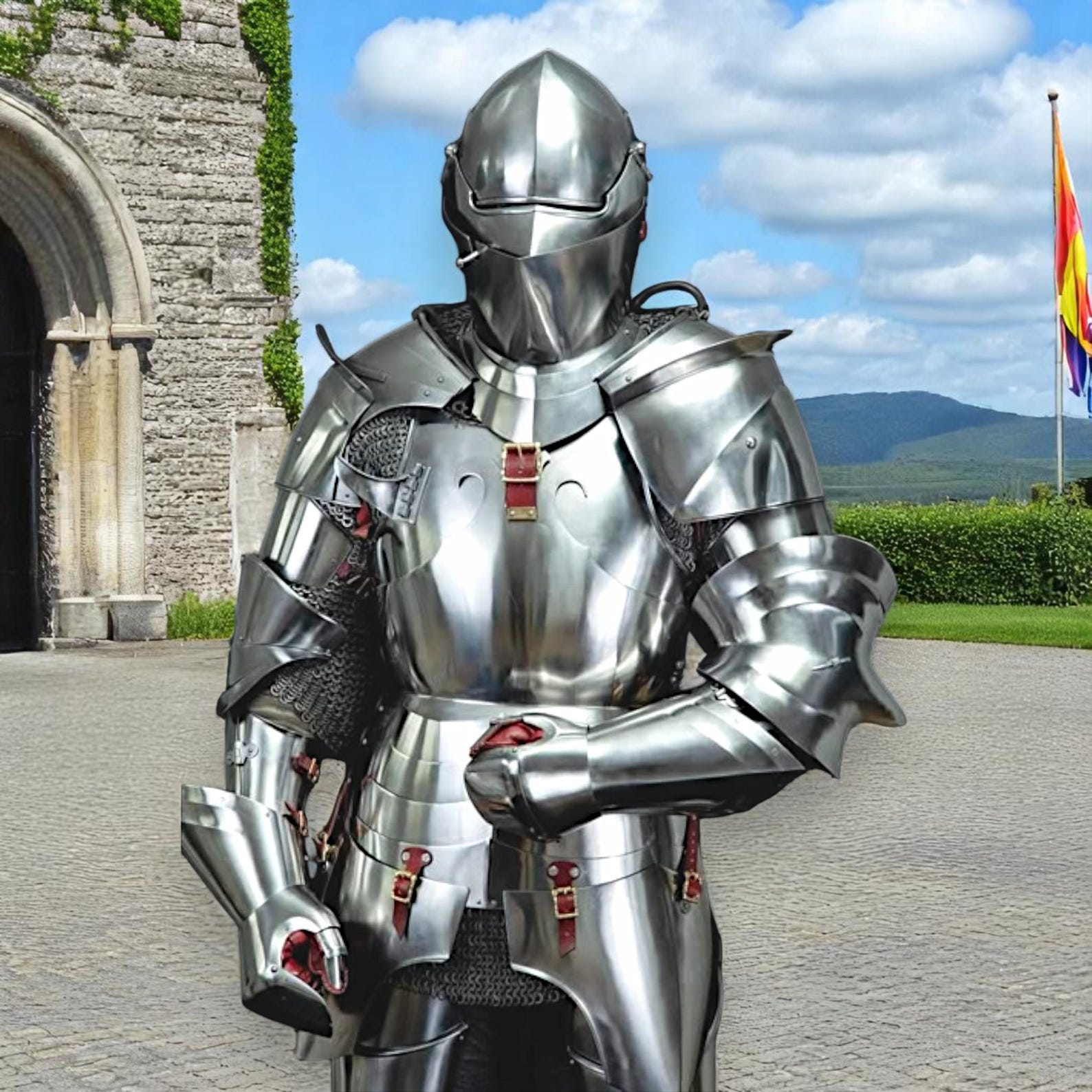 Gothic Full Plate Armor Suit – Medieval Knight Costume for LARP ...