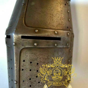 Crusader HELMET, KNIGHT ARMOR Cosplay, Larp Helmet, Replica Prop ...