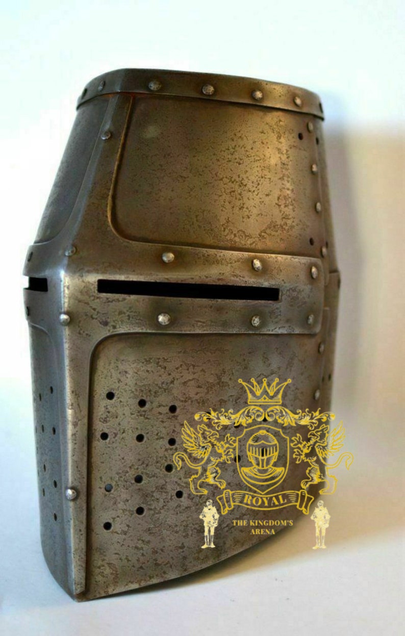 Crusader HELMET, KNIGHT ARMOR Cosplay, Larp Helmet, Replica Prop ...
